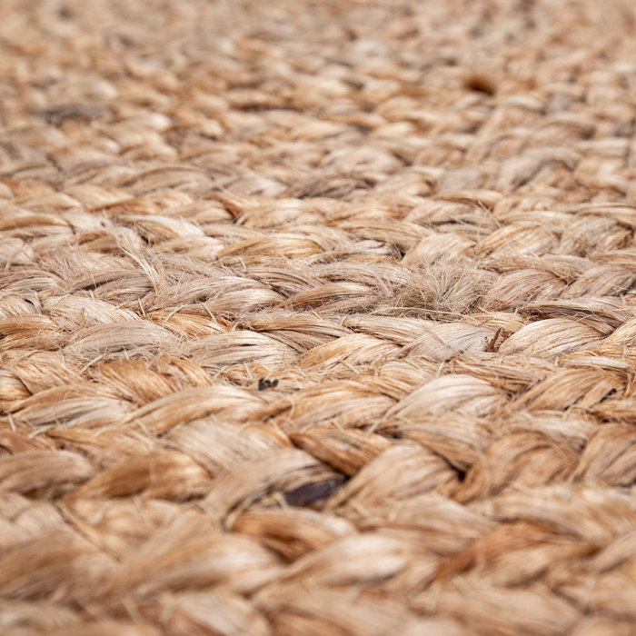 Dakota Fields Cardiss Hand Braided Natural Fibers Solid Color Rug | Wayfair