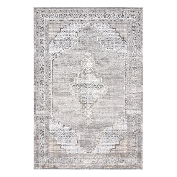 17 Stories Rectangle Johnluis Oriental Machine Woven Polyester Area Rug ...