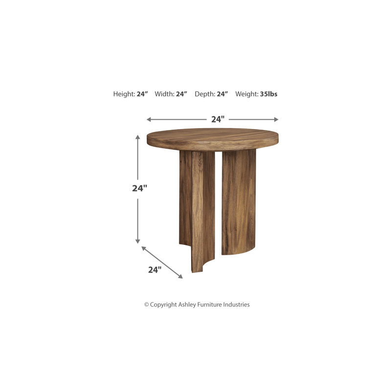 Loon Peak® Torr Pedestal End Table & Reviews | Wayfair