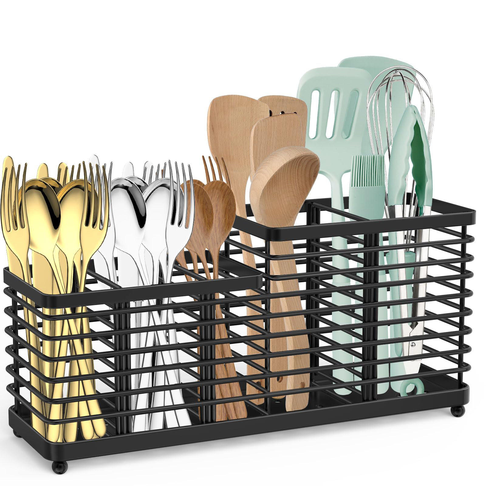 Mint Pantry® Kristina Large Metal Utensil Holder For Kitchen Counter, 2 ...