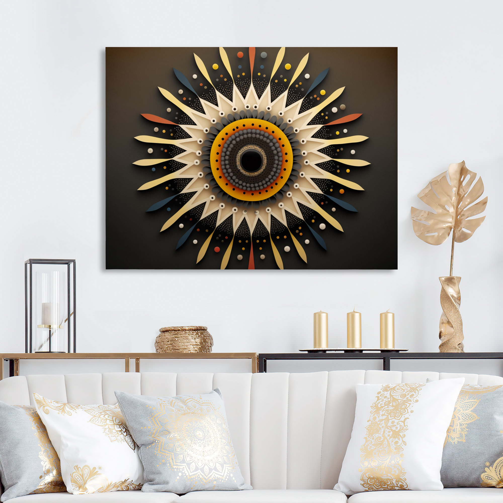 Dakota Fields Geometry of Spirit Spiritual Abstract I - Print on Canvas ...