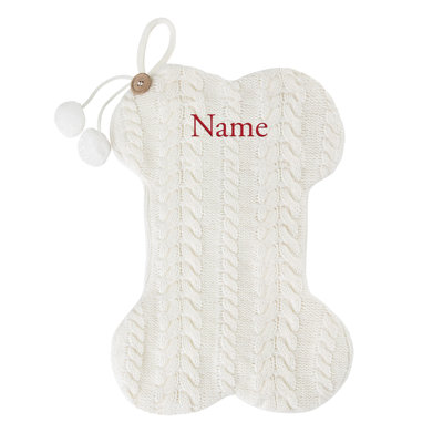 The Holiday Aisle® Bone Personalized Stocking | Wayfair
