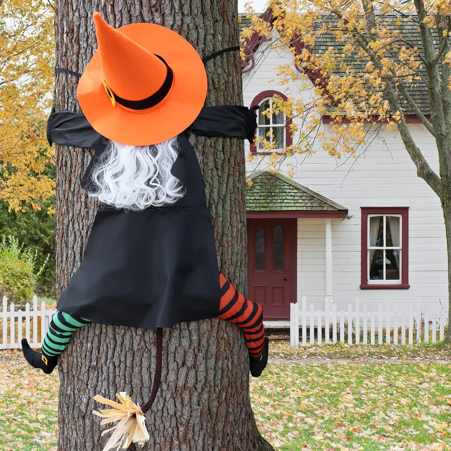The Holiday Aisle® Crashing Witch Into Tree Large Halloween Decorations ...