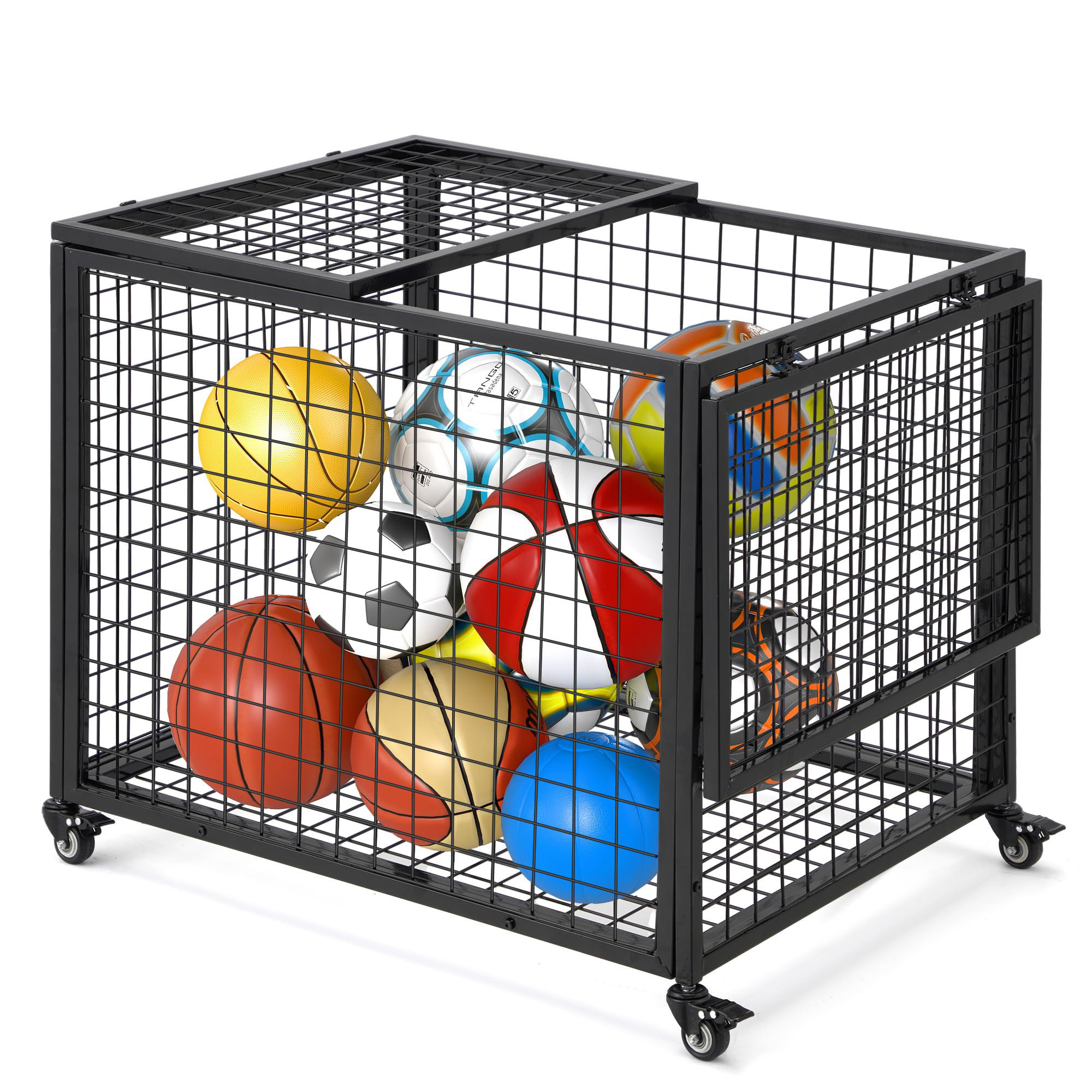 WFX Utility™ Rolling Basketball Bin With Wheels | Wayfair