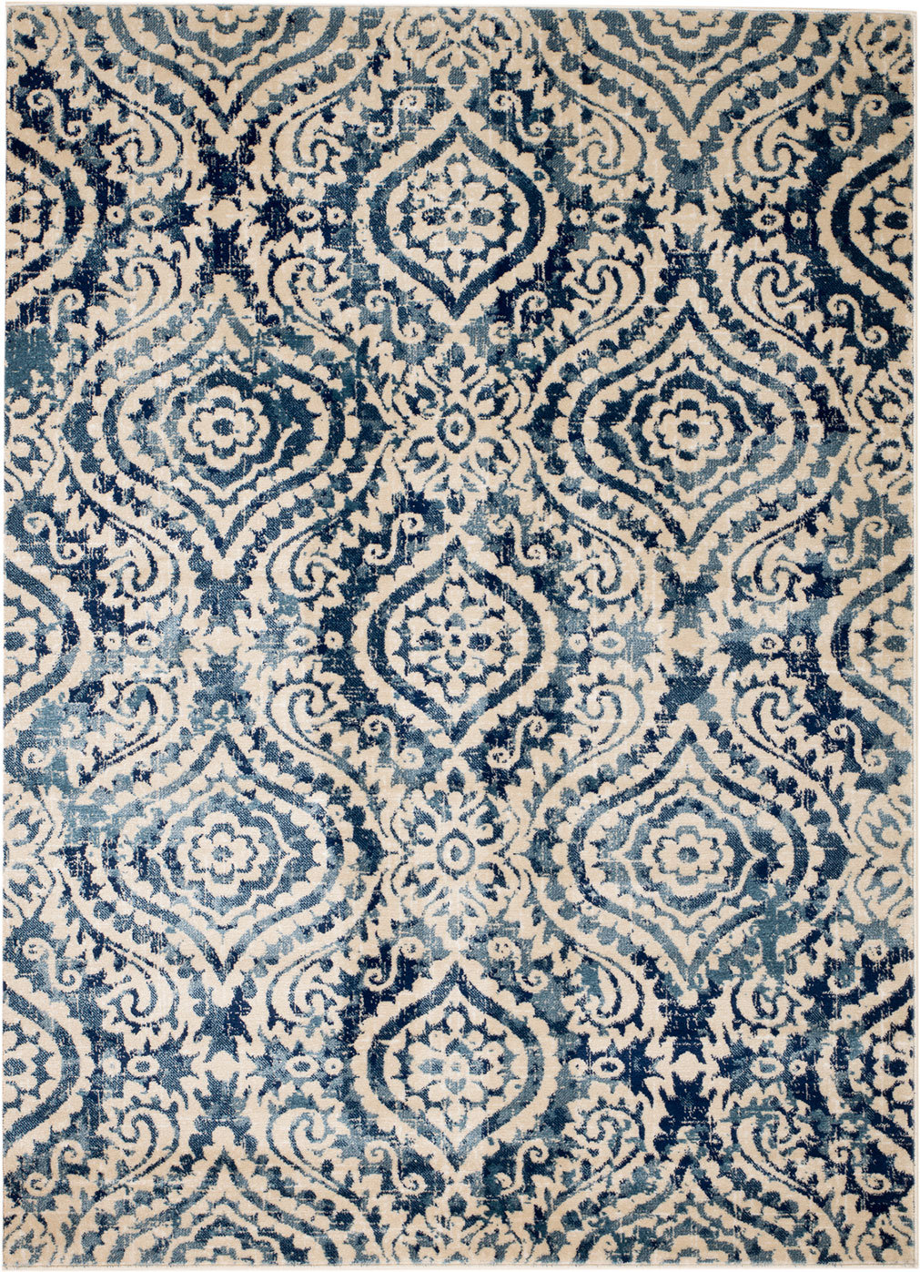 Bungalow Rose Amy Cream/Blue/Light Blue Area Rug & Reviews | Wayfair