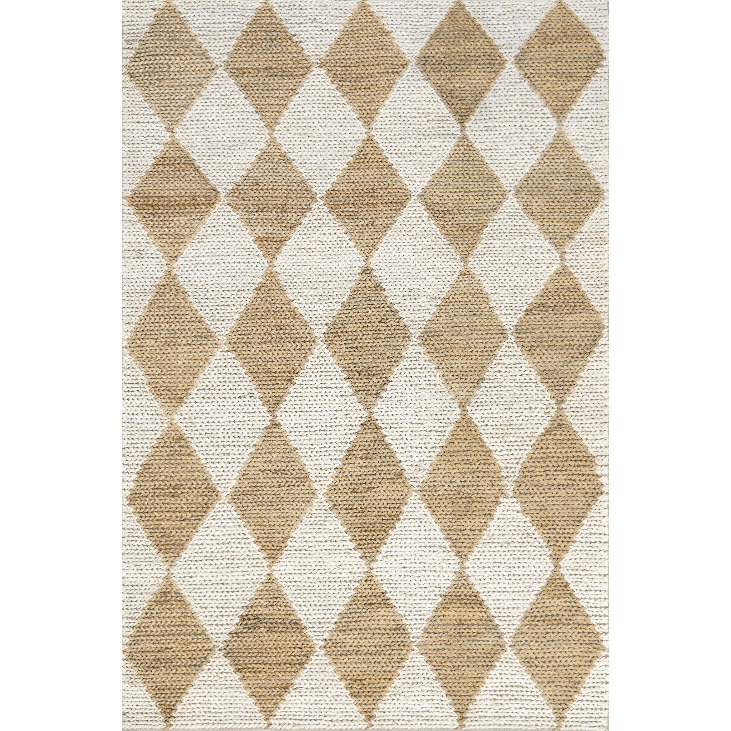 Bayou Breeze Chaya Diamond Striped Jute Blend Area Rug & Reviews | Wayfair