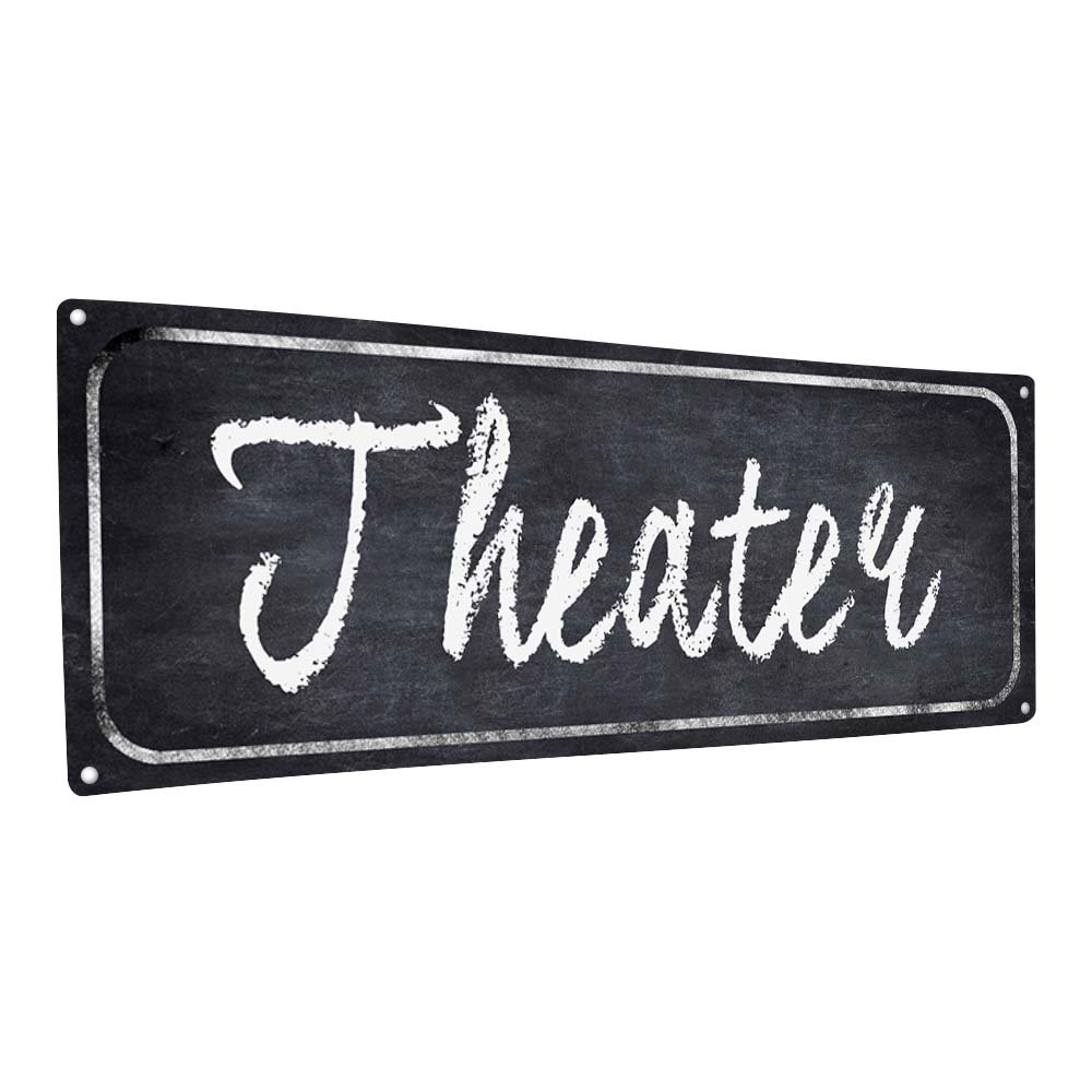 Gracie Oaks Theater Chalkboard Style Metal Sign | Wayfair