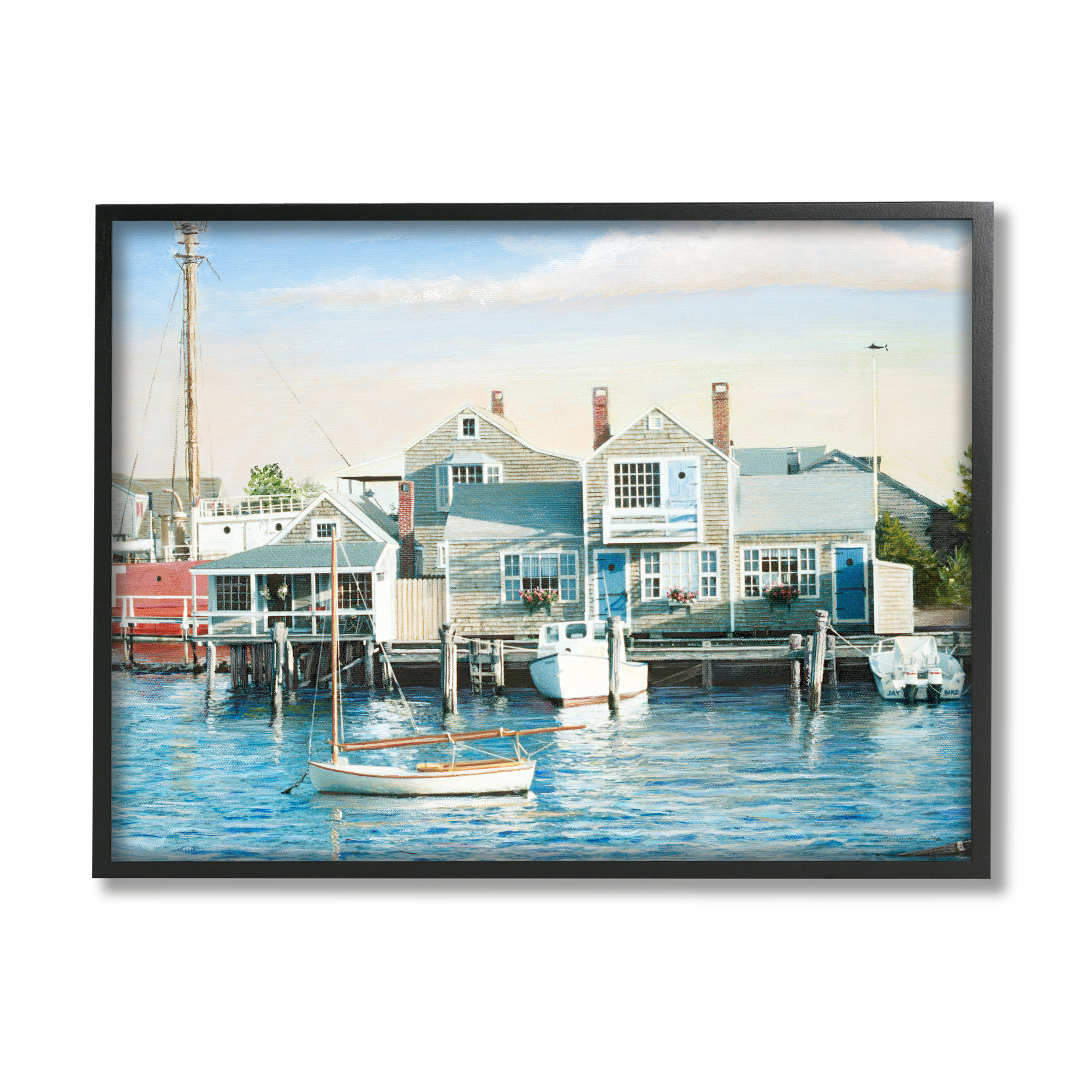 Stupell Industries Relaxing Boats Floating Harbor | Wayfair