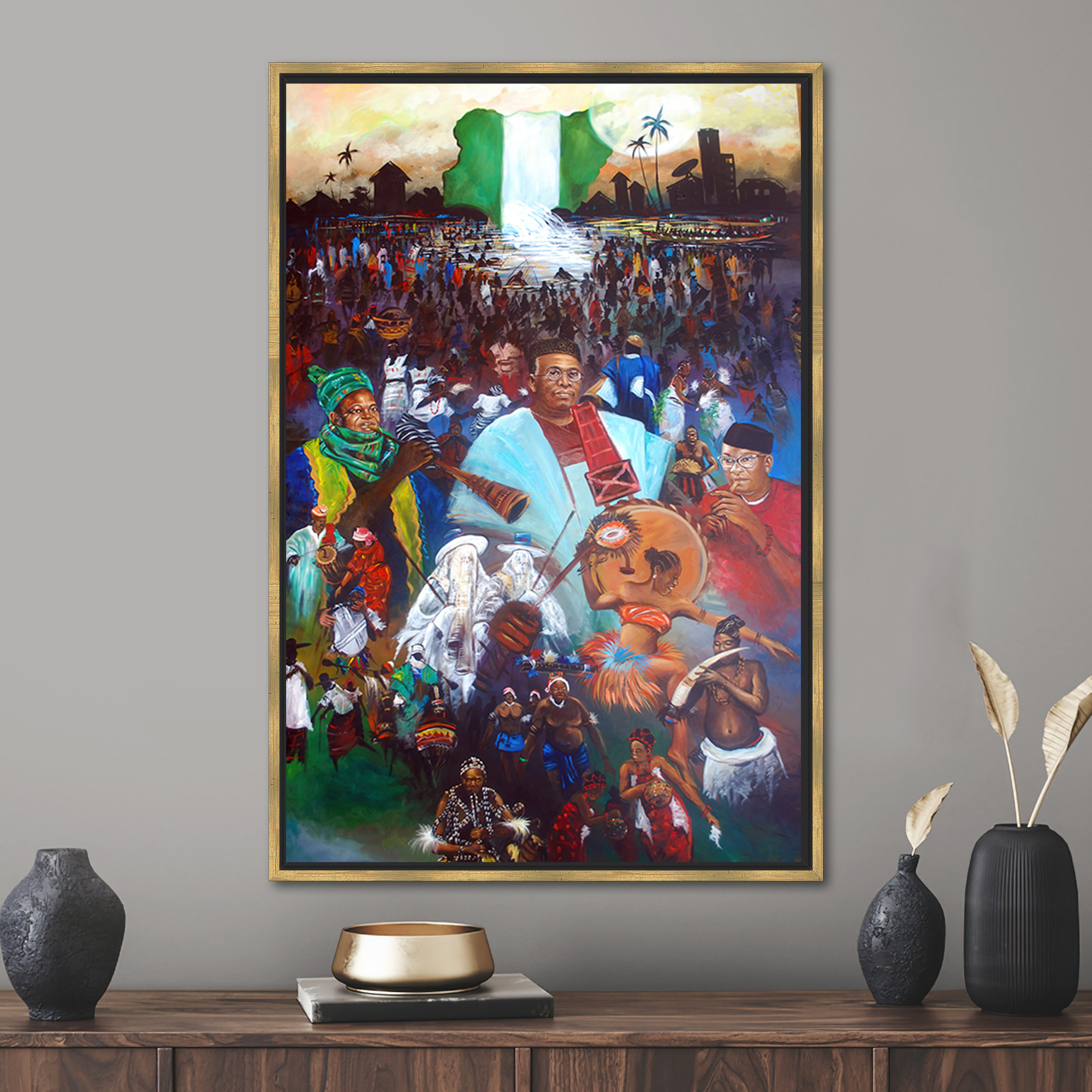 Lark Manor™ Nigeria People, African Poster, Abstract Wall Art, African ...