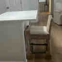 Kelly Clarkson Home Kaia Rattan and Solid Wood Upholstered Stool ...