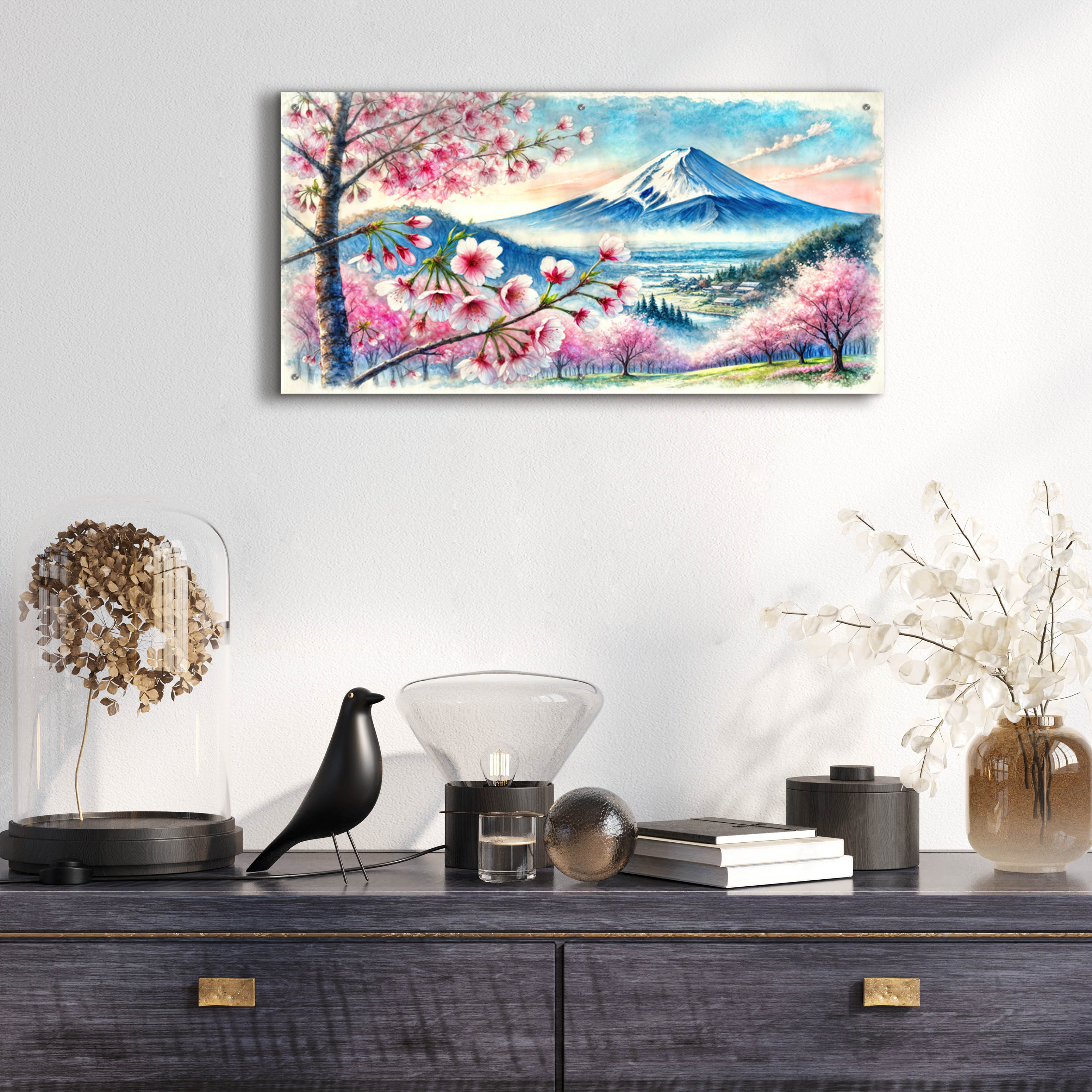 Millwood Pines 'Japan Country Scene Watercolor' by Rey Klimt Acrylic ...