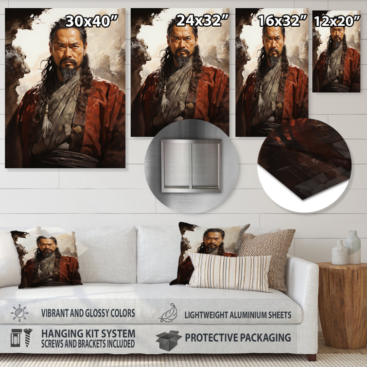 Winston Porter Emperor Qin Shi Huang Portrait On Metal Print | Wayfair