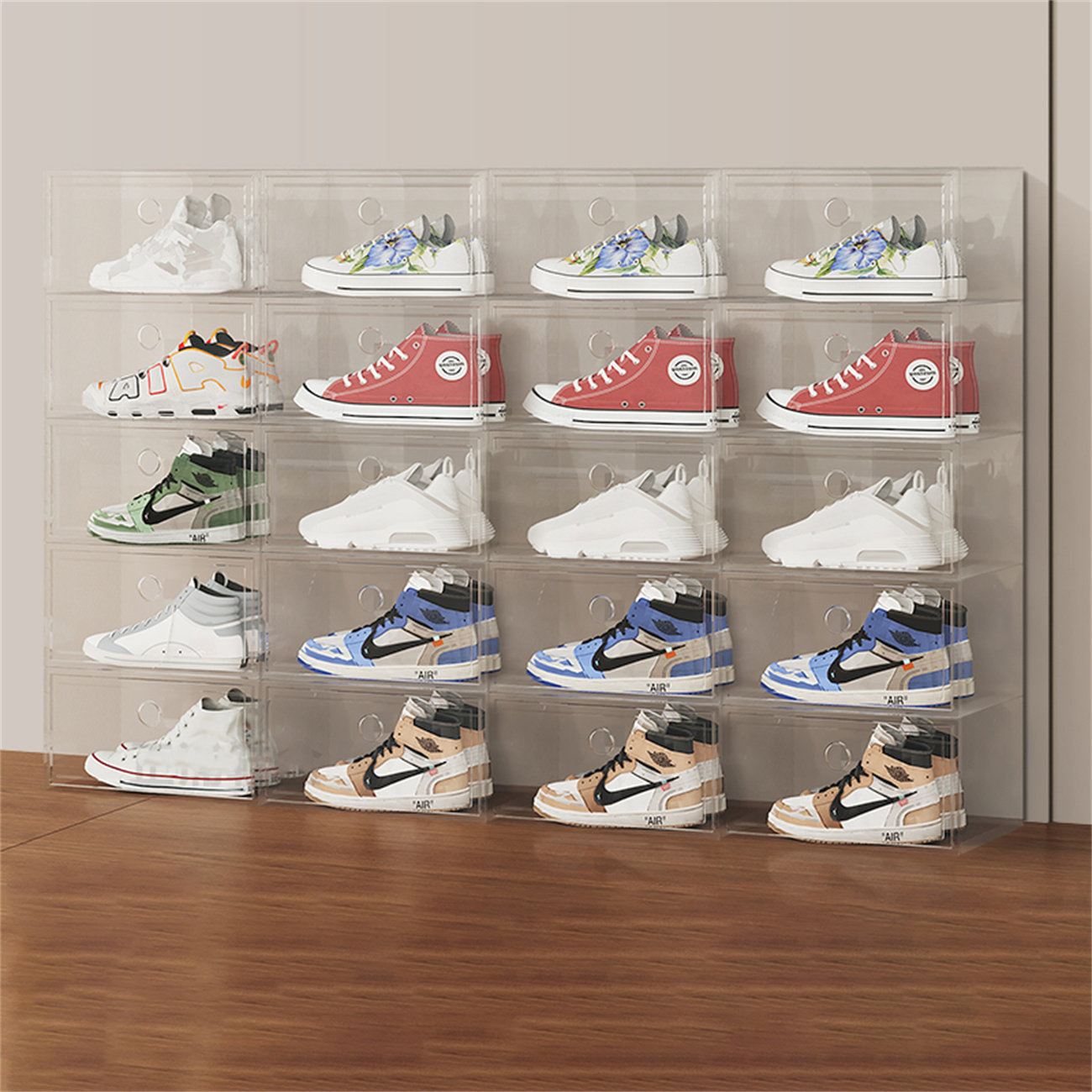 Infinitee Green Crystalclear Acrylic Sneaker Case | Wayfair