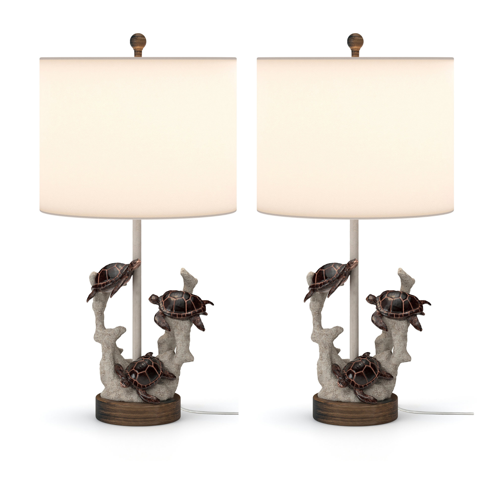 Breakwater Bay Claverton 27'' Turtle Coastal Seaside Table Lamp ...