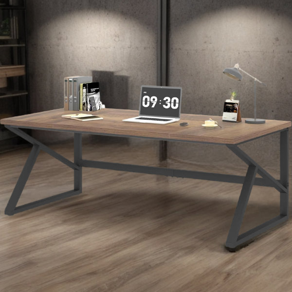 17 Stories Renovo Metal Base Executive Desk - Wayfair Canada