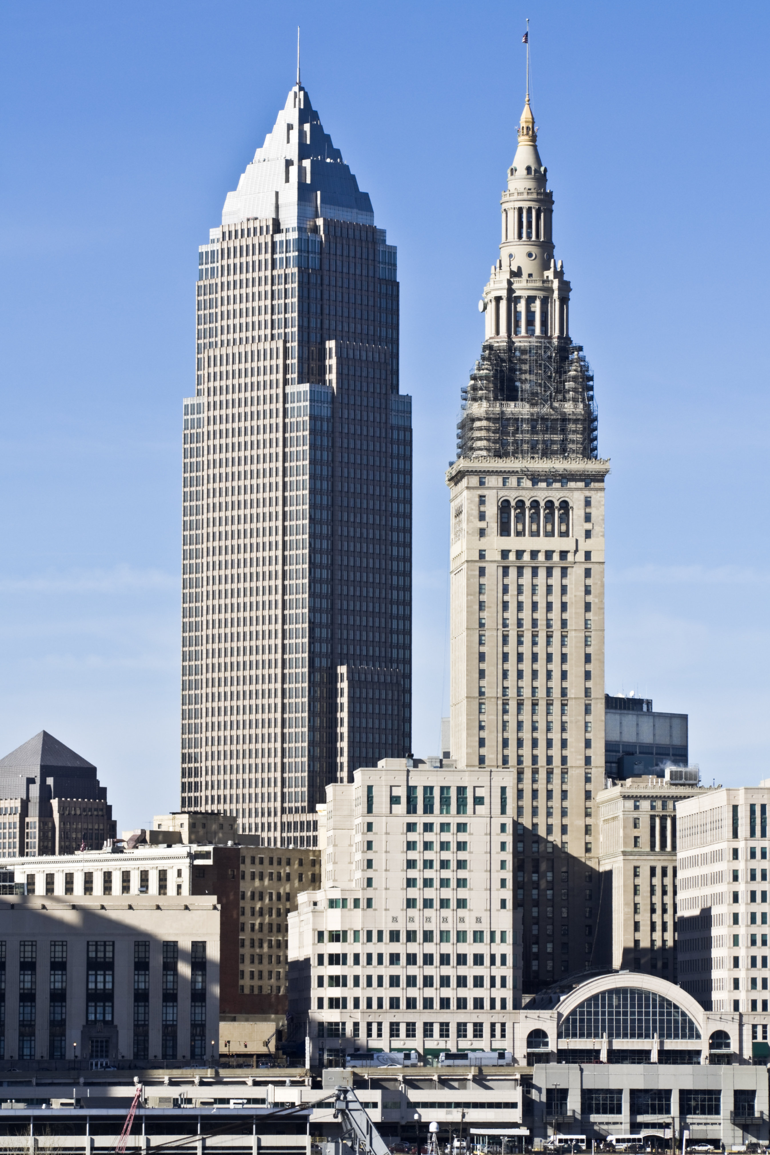 Hokku Designs Claree Downtown Of Cleveland On Canvas by Benkrut ...