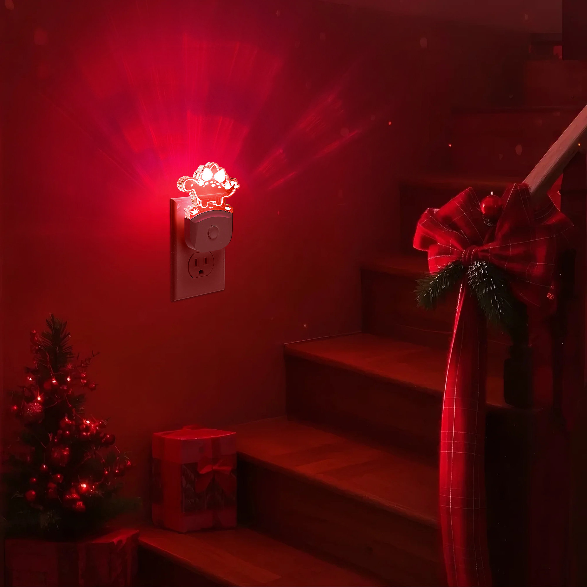 YANSUN Stegosaurus Acrylic Plug-In RGB Night Light With Memory Function ...