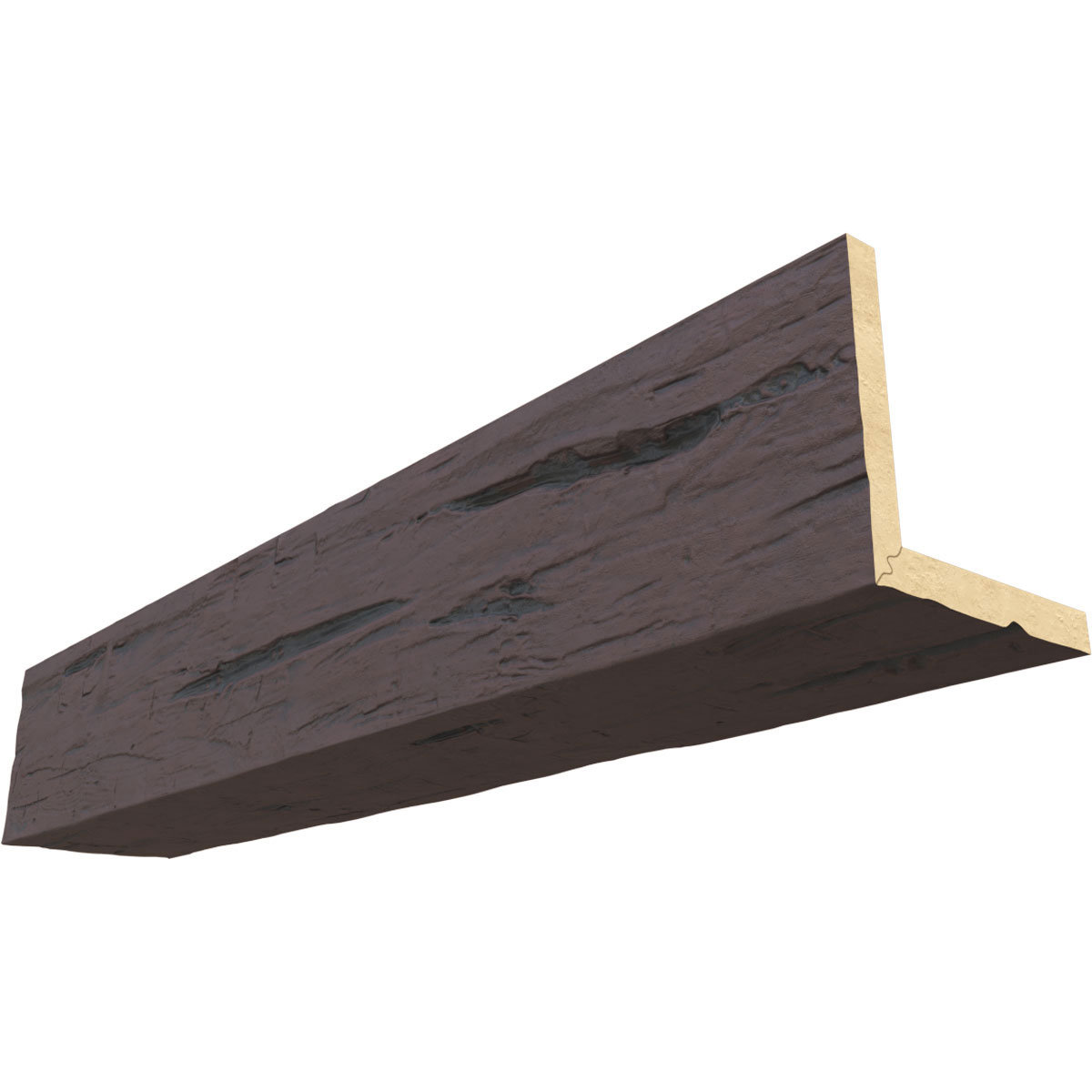 Ekena Millwork Hand Hewn Timberthane Faux Wood 2-Sided Ceiling Beam (L ...