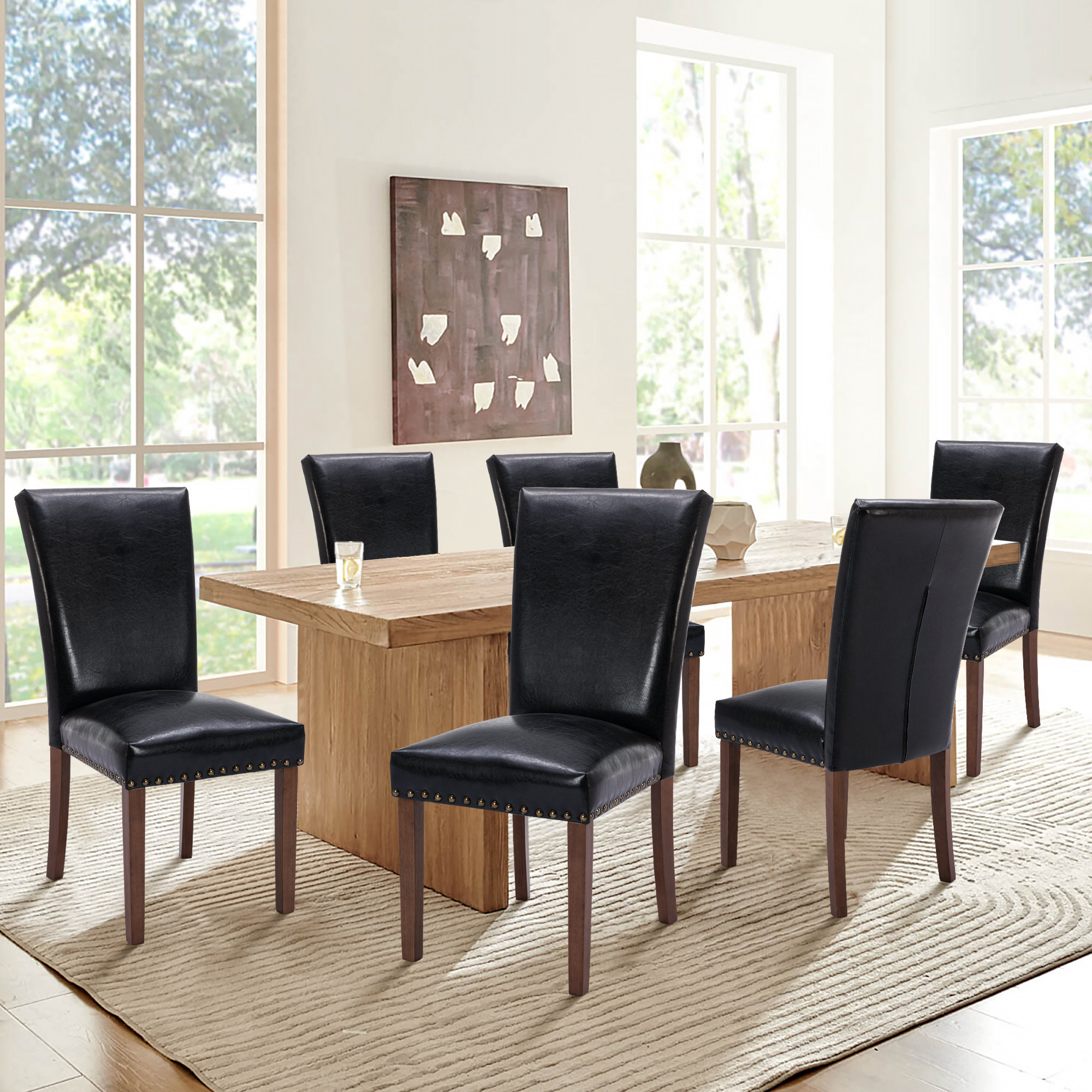 Lark Manor™ Aphina PU Leather Parsons Dining Chair Side Chair & Reviews ...