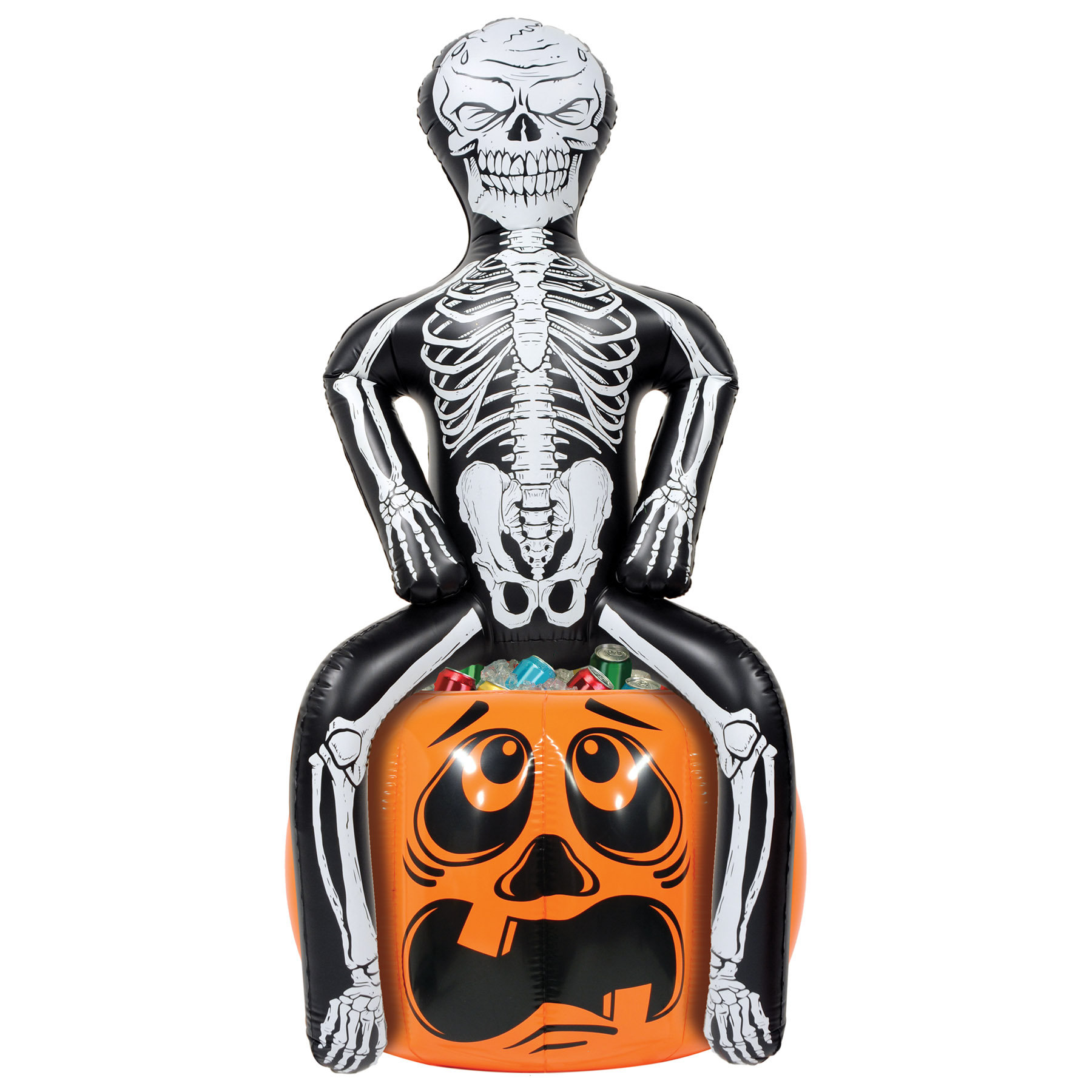Orren Ellis Halloween Inflatable Skeleton Party Cooler | Wayfair