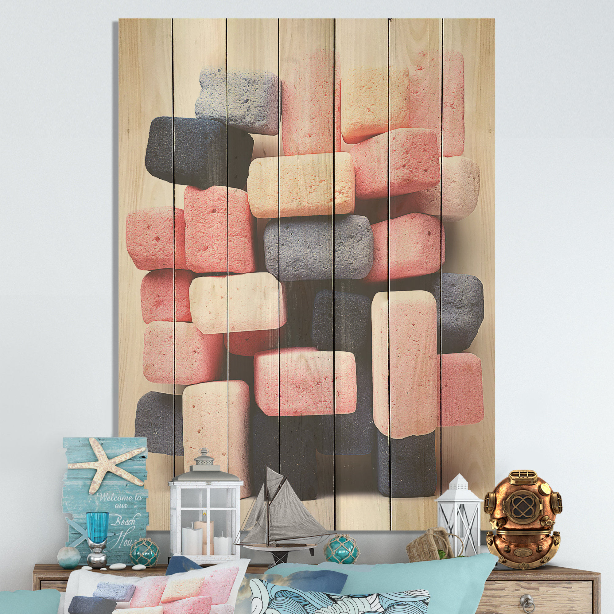 Ebern Designs Cubist Marine Exploration Of Coral Stick - Coral On Wood ...