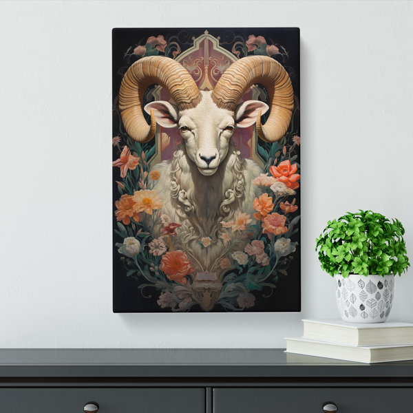 Natur Pur Ram Sheep Deco - Wrapped Canvas Art Prints | Wayfair.co.uk