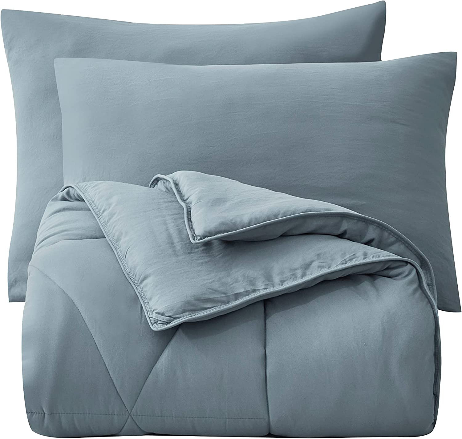 Chezmoi Collection Washed Microfiber Bedding Microfiber Comforter Set ...