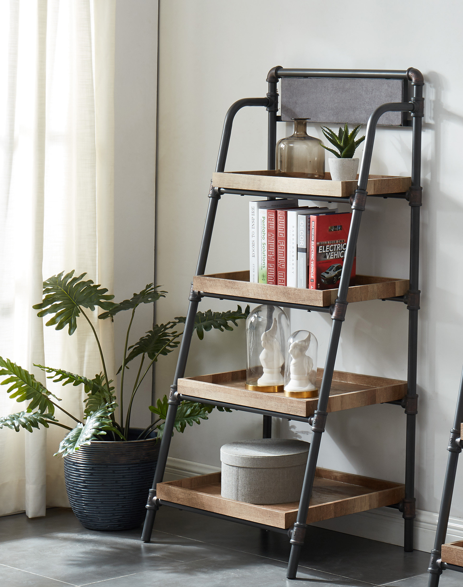 Williston Forge Eliora Steel Ladder Bookcase | Wayfair