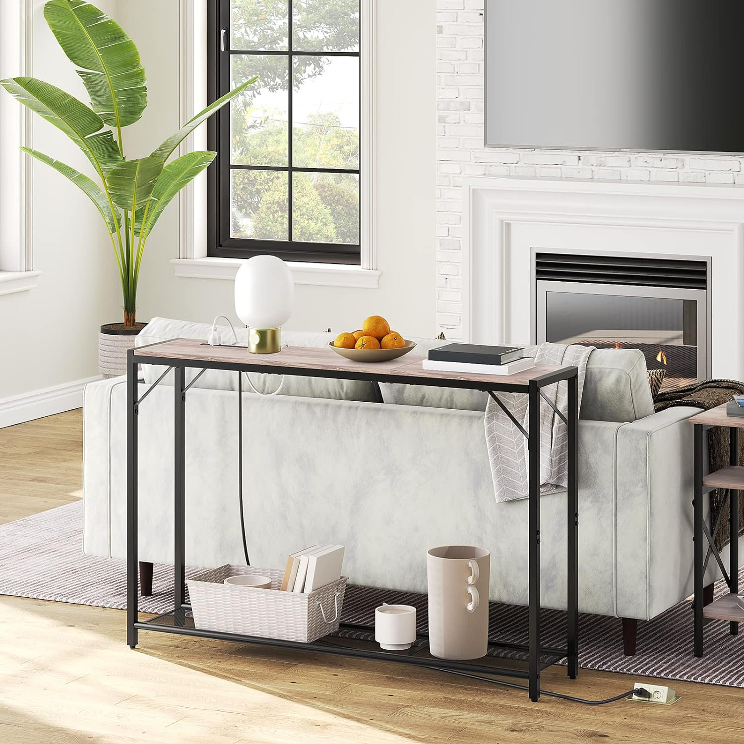 17 Stories Sohanpal 43.7" Console Table with Power Outlet & Reviews ...