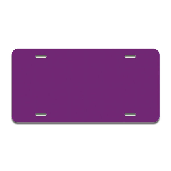 SignMission Solid Purple Aluminum Licence Plate| Licence Plate 12" X 6 ...