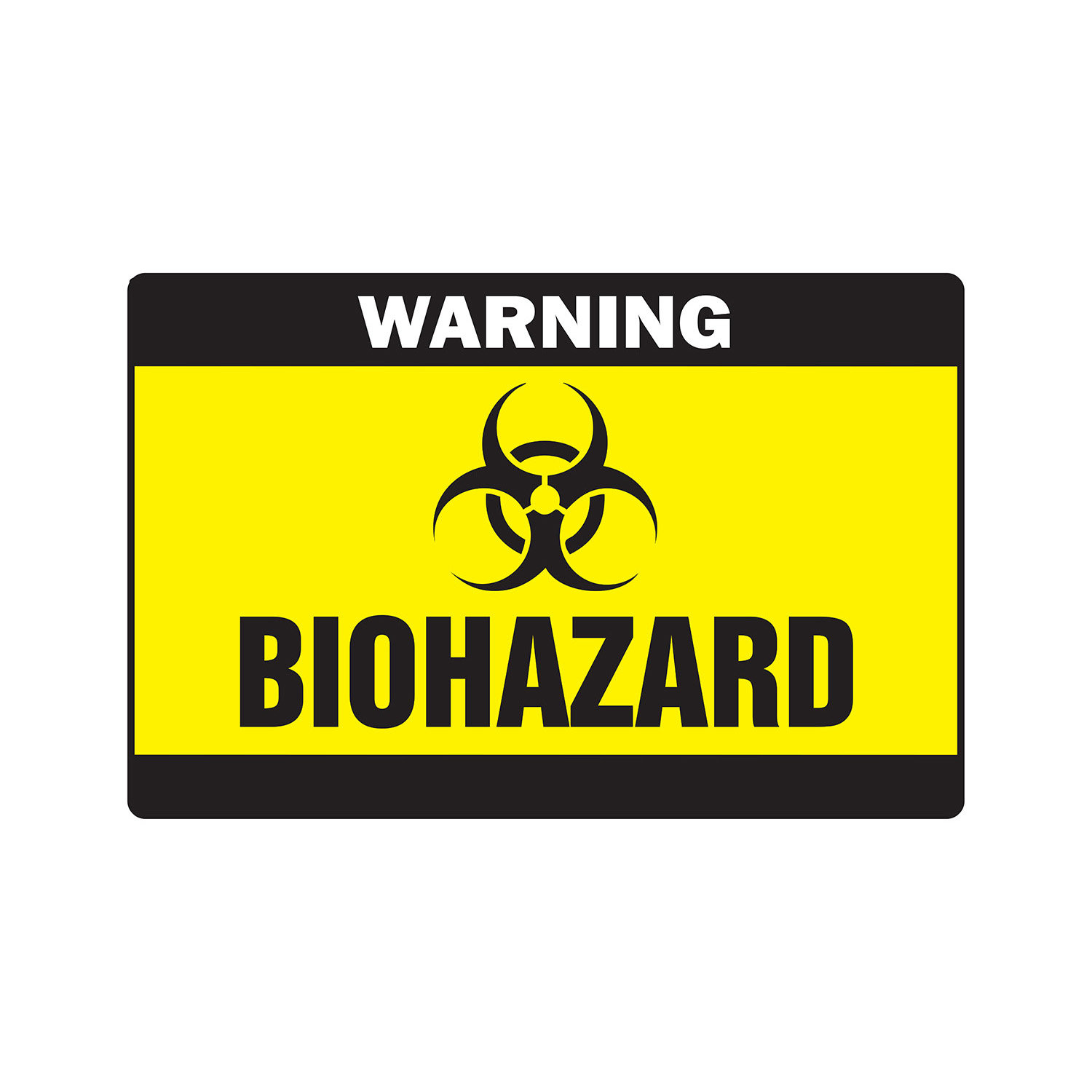 SignMission Biohazard Warning Aluminum Sign Danger Toxic Symbol Bio ...