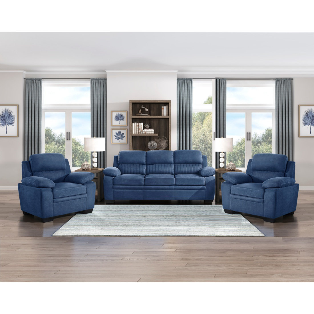 Ebern Designs Gavrilovic Modern Sofa 3Pc Sofa Set Plush Comfort Sofa ...