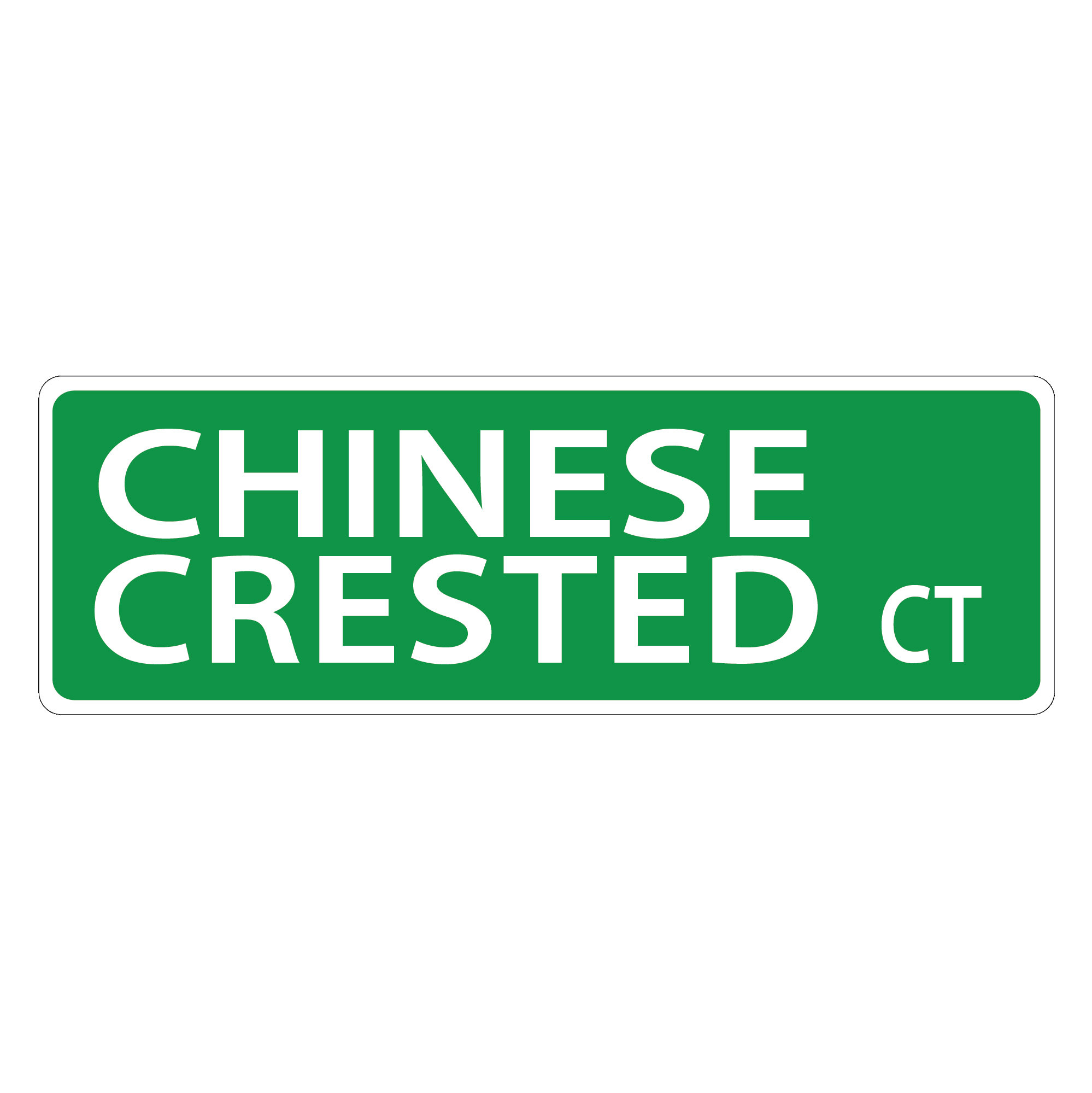 Imagine This Company Chinese Crested Hanging Street Sign | Wayfair