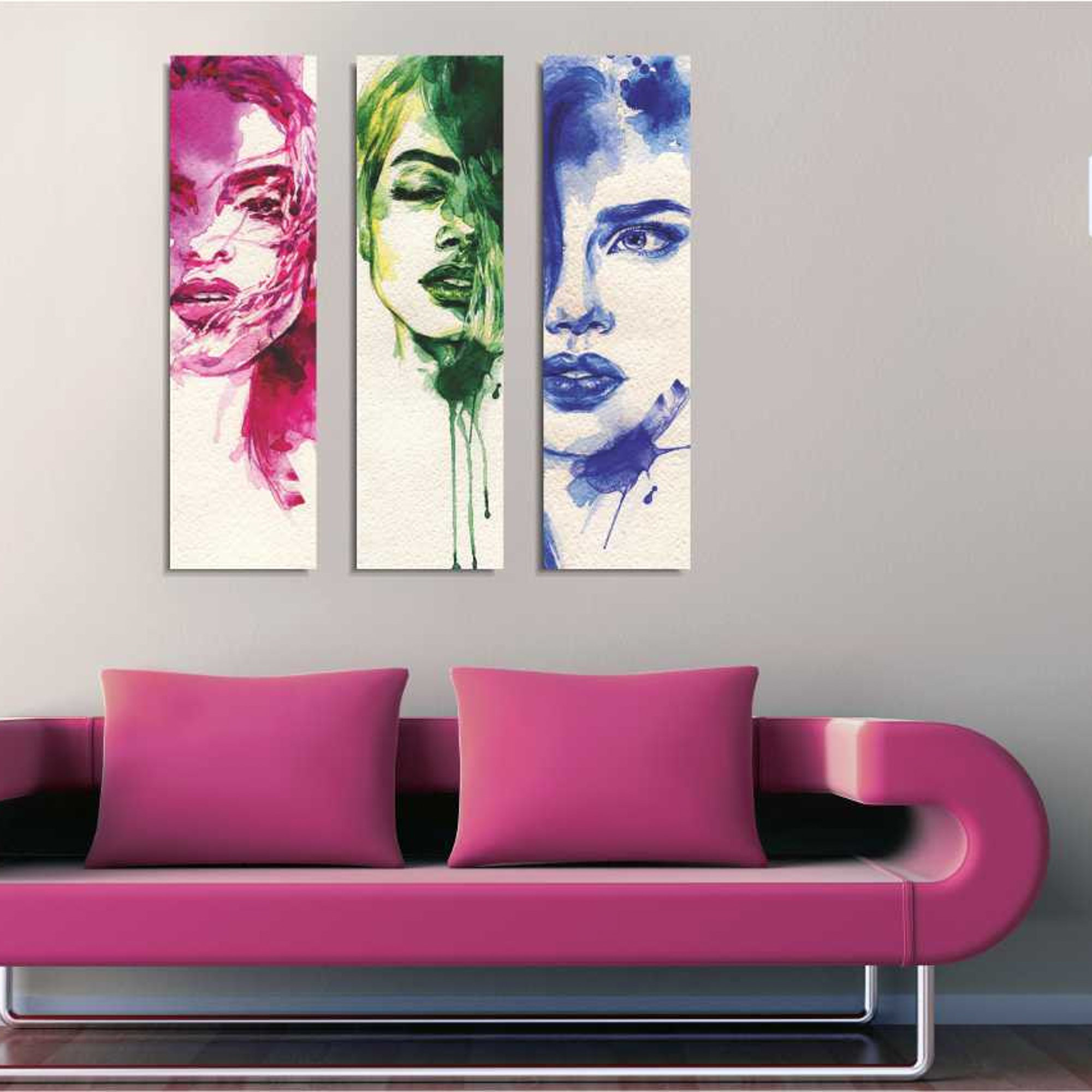 East Urban Home Wendy - 3 Piece Wrapped Canvas Painting Set | Wayfair