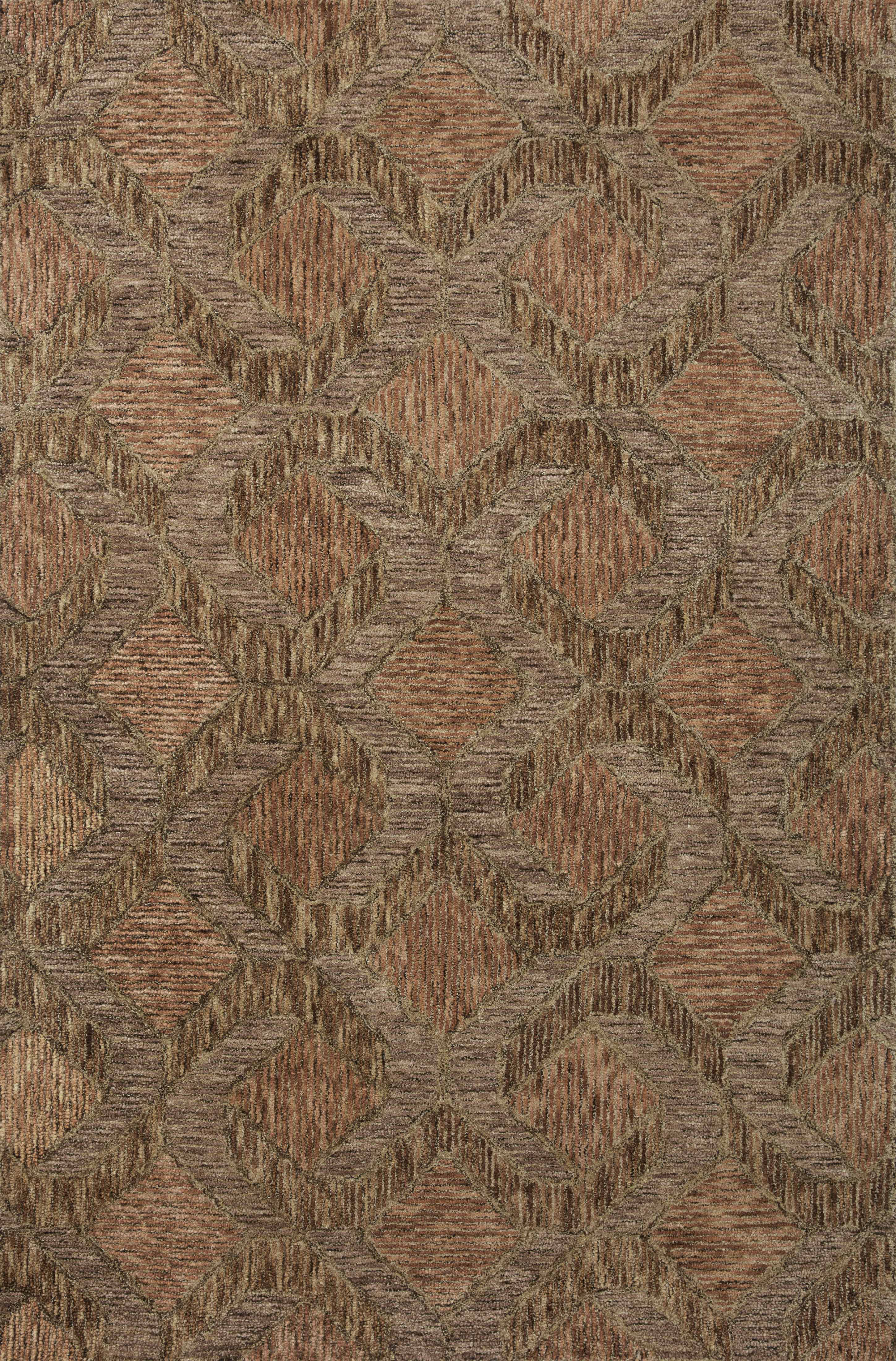 Union Rustic Kadidia Geometric Hand Tufted Wool Area Rug in Rust/Bark ...
