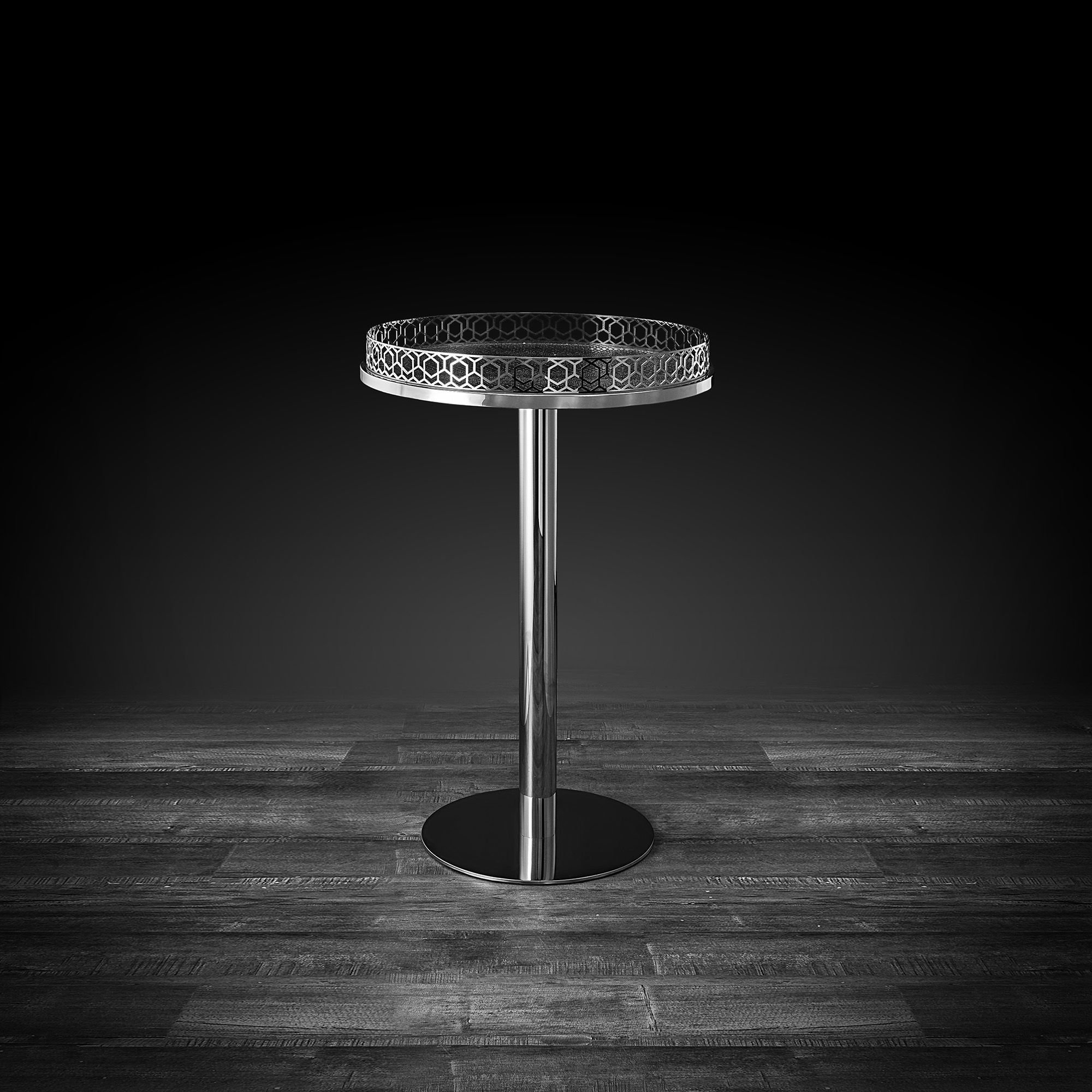 RMG Fine Imports Glass Tray Top Pedestal End Table | Wayfair