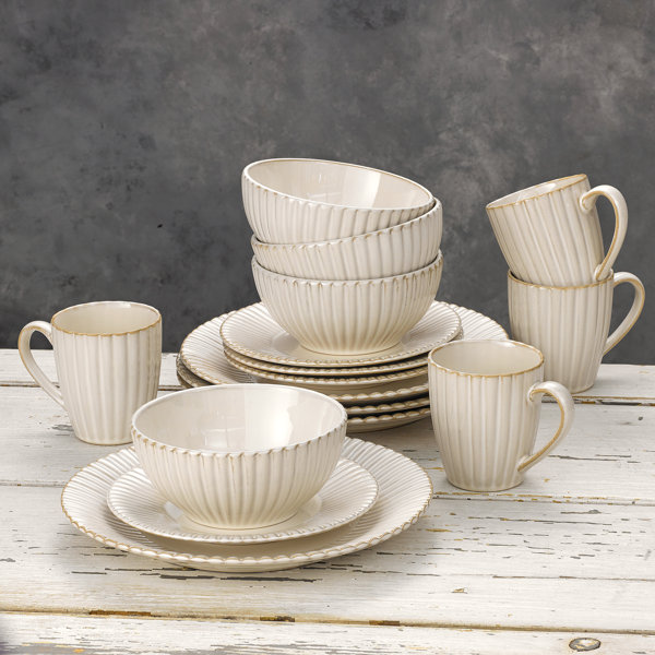 Dakota Fields Stoneware Dinnerware Set - Service for 4 & Reviews | Wayfair