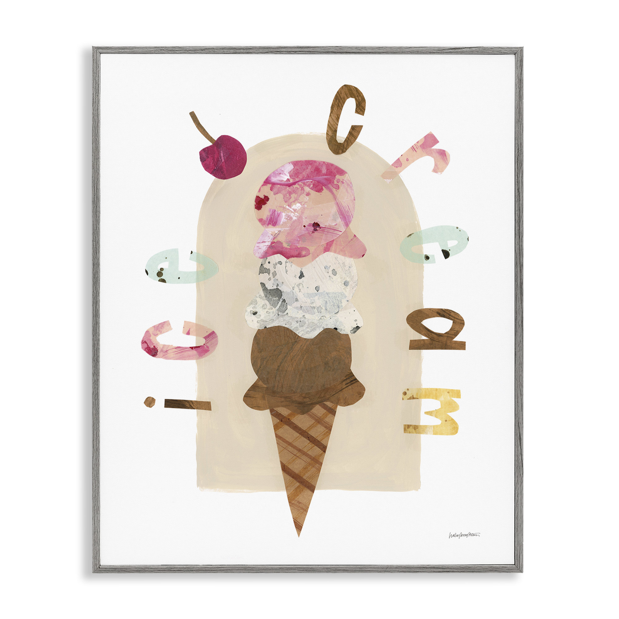 Dakota Fields Ice Cream Whimsy Giclee Art by Haley Knighten | Wayfair