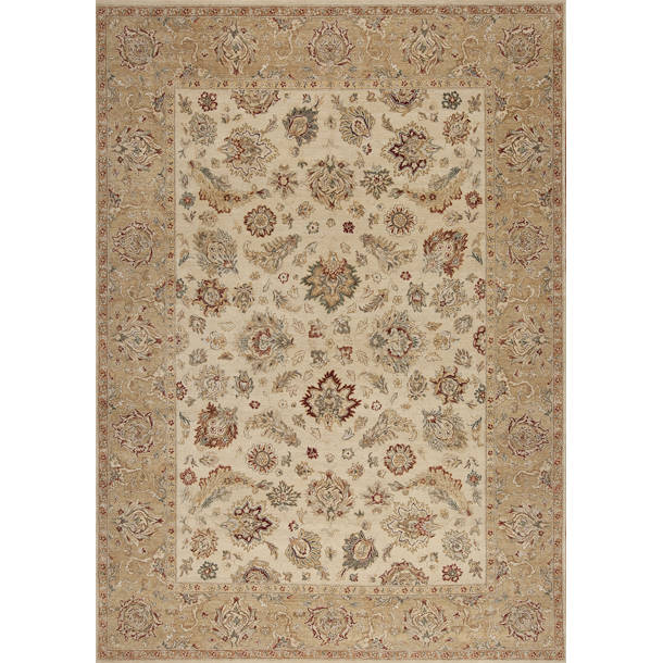 Samad Rugs Sovereign Oriental Hand-Knotted Wool Cream/Camel Area Rug ...