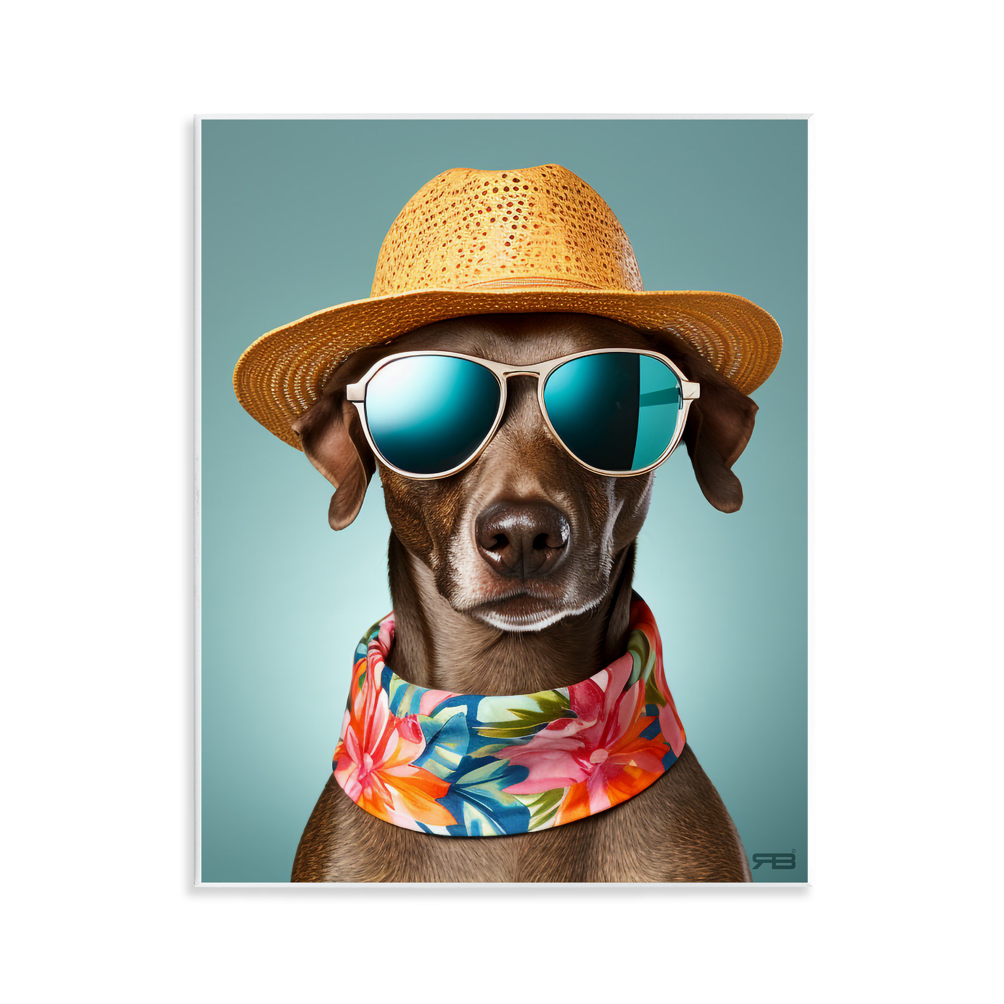 Dakota Fields Beach Ready Pup Wall Plaque Art by Roozbeh Bahramali ...