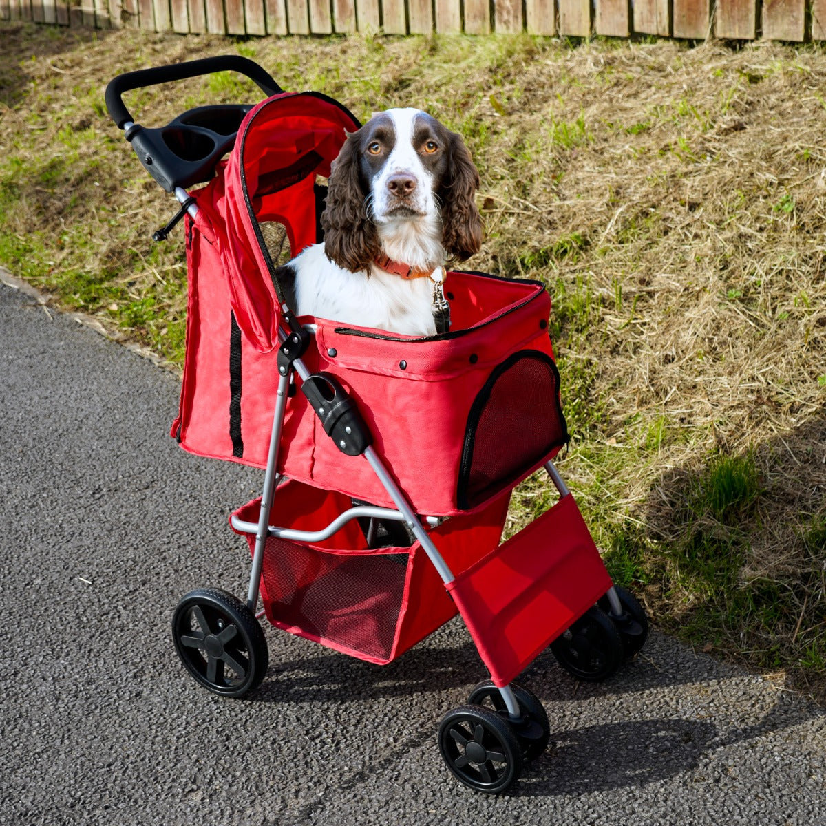 Archie & Oscar Pet Stroller with Rain Cover – Grey | Wayfair.co.uk