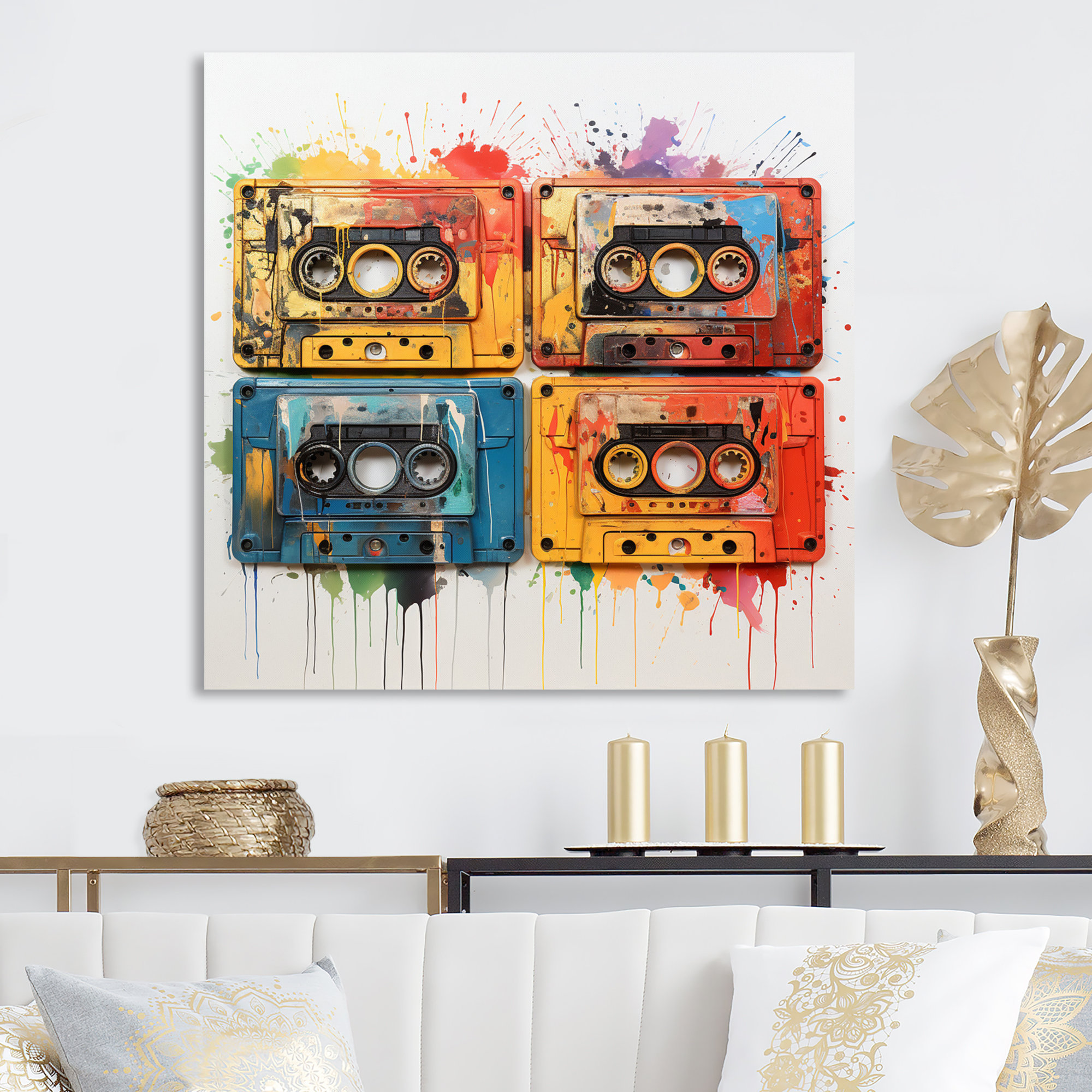 Winston Porter Popart Cassette Tapes VIII - Music Metal Wall Decor ...