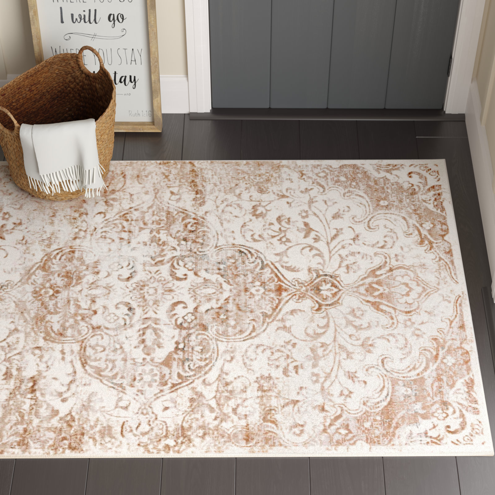 Langley Street Alamo Performance Cream Rug & Reviews | Wayfair