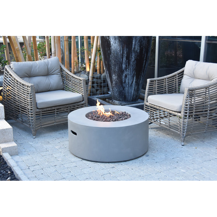 Ebern Designs Ping Concrete Propane Fire Pit | Wayfair