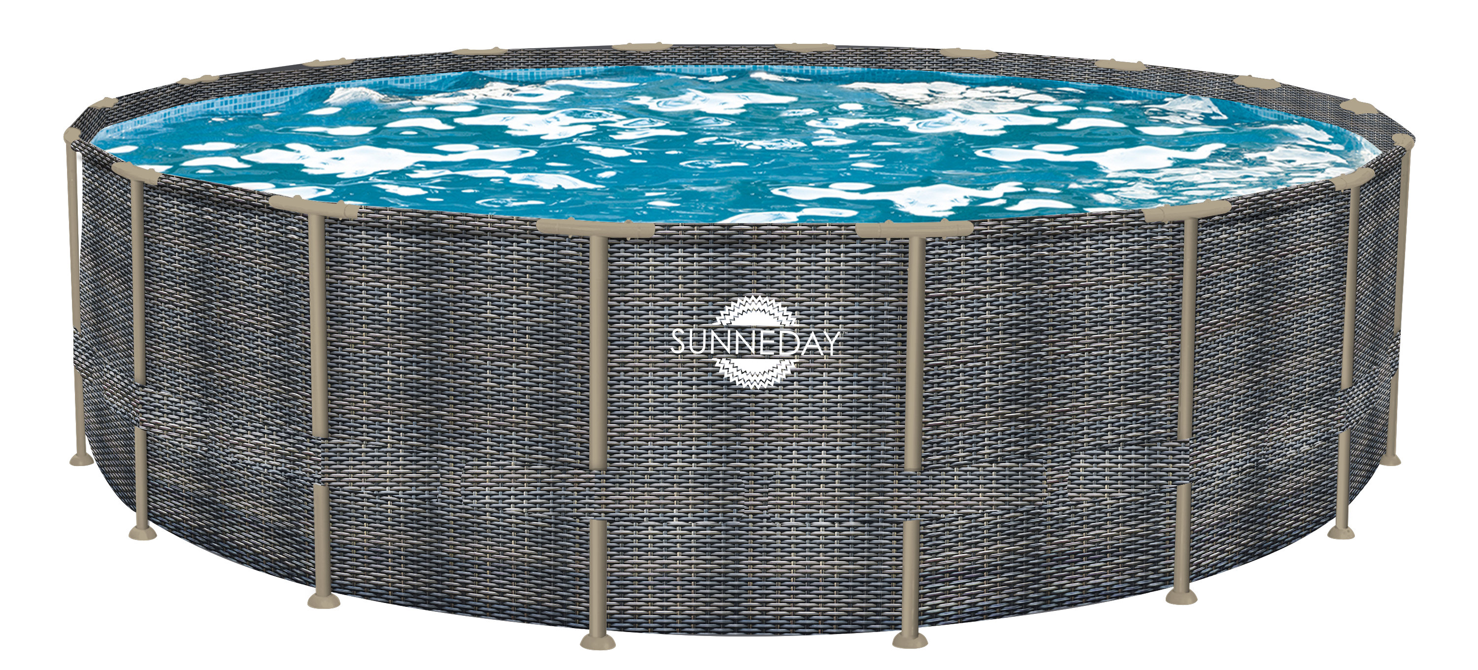 Sunneday Rattan Soft Sided Pool | Wayfair