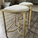 Latitude Run® Ellery Upholstered 24'' Counter Stool with Metal Frame ...