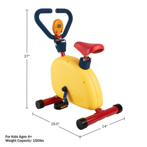 Hey! Play! Kids Exercise Bike - Indoor Stationary Cycle Riding Toy with ...