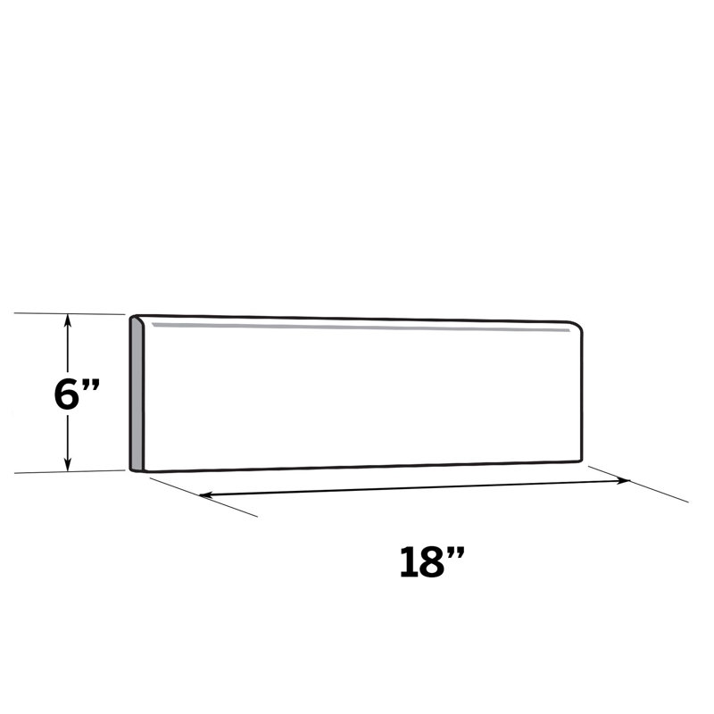 PIXL County Line 18" x 6" Porcelain Wood Look Bullnose Tile Trim | Wayfair