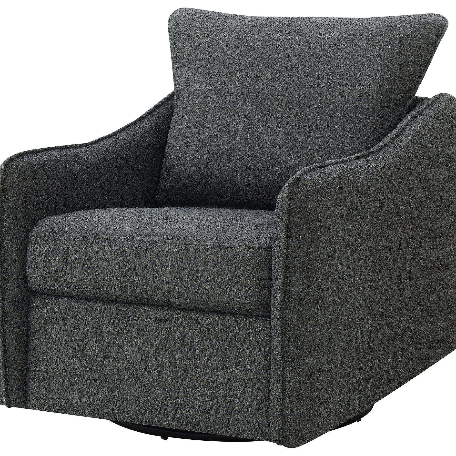 Hokku Designs Upholstered Swivel Chair With 360 - Degree Rotation ...