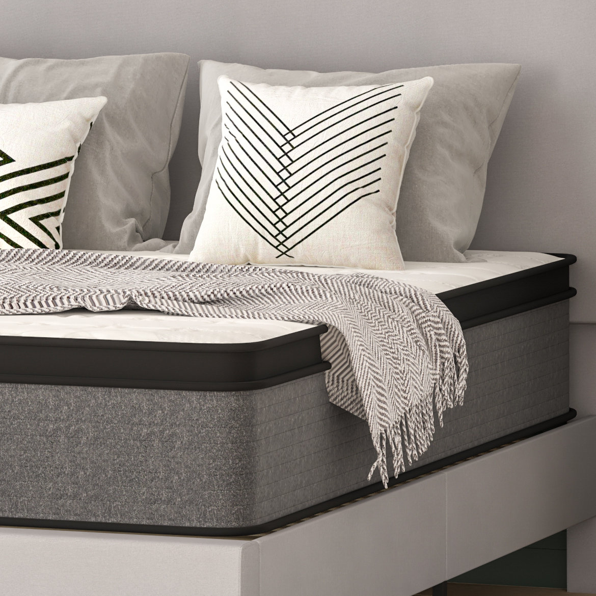 The Twillery Co. Marengo Pocket Spring Hybrid Pressure Relief Euro ...